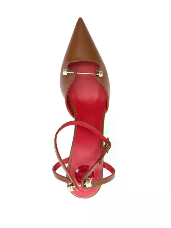HARDOT 70mm Block Heel Pumps With Buckle-fastening Ankle Strap
