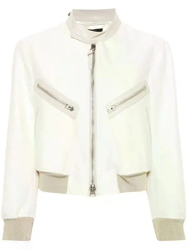 TOM FORD Contrasting-trim Jacket - Neutrals