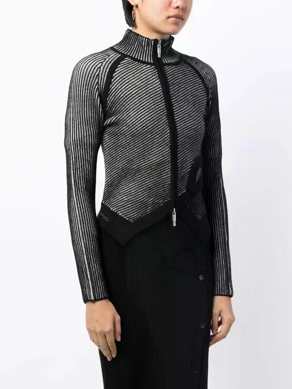FENG CHEN WANG Two-tone Zip-up Bomber Jacket
