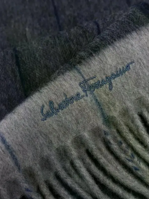 FERRAGAMO Embroidered Logo Scarf