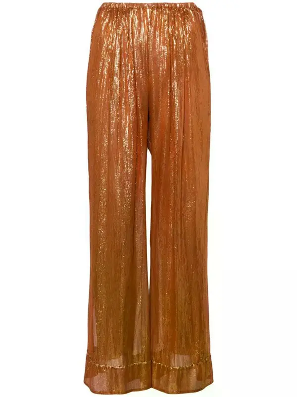 FORTE_FORTE Straight-leg Lurex Trousers