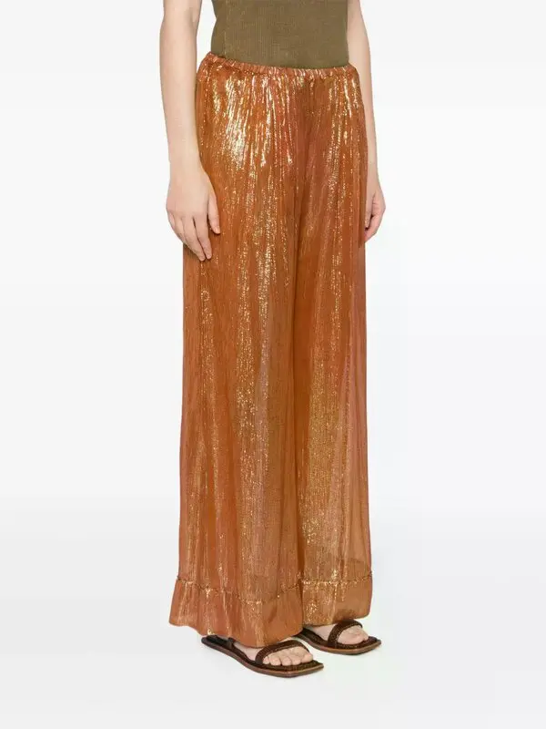 FORTE_FORTE Straight-leg Lurex Trousers