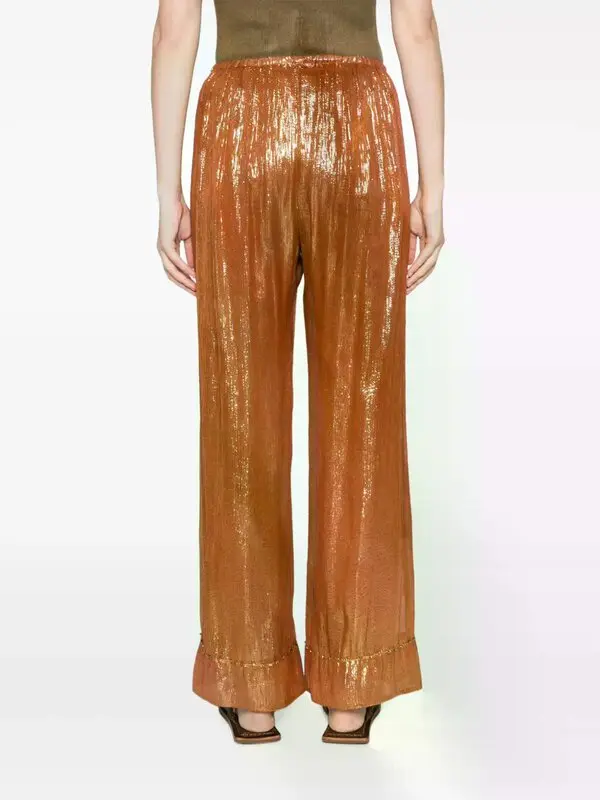FORTE_FORTE Straight-leg Lurex Trousers