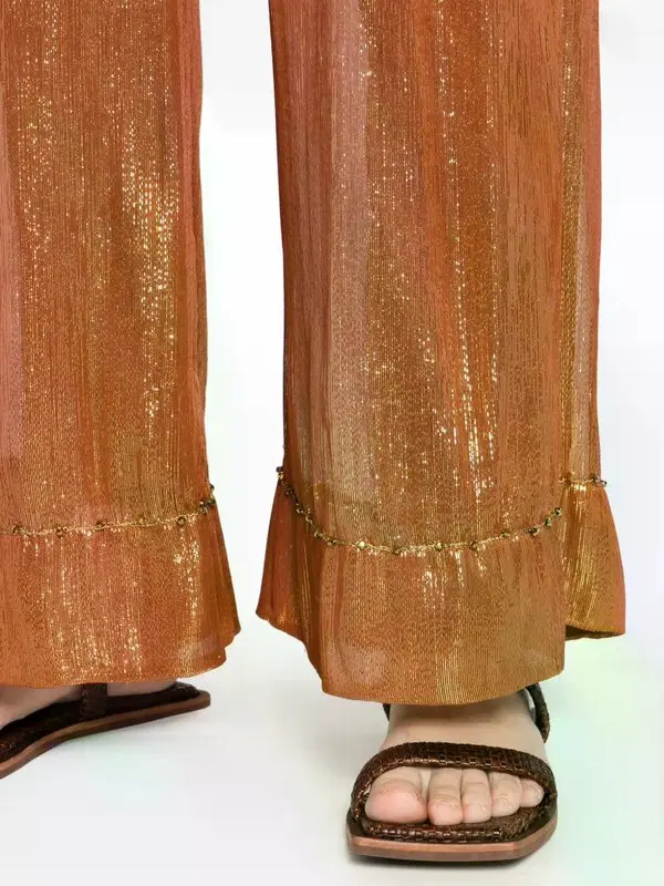 FORTE_FORTE Straight-leg Lurex Trousers