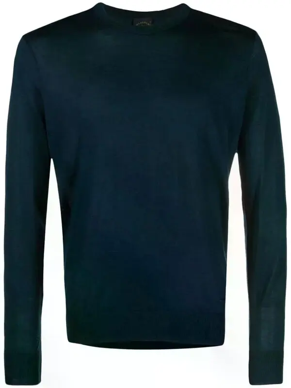 Paul & Shark Crew-neck Virgin Wool Jumper - Blue