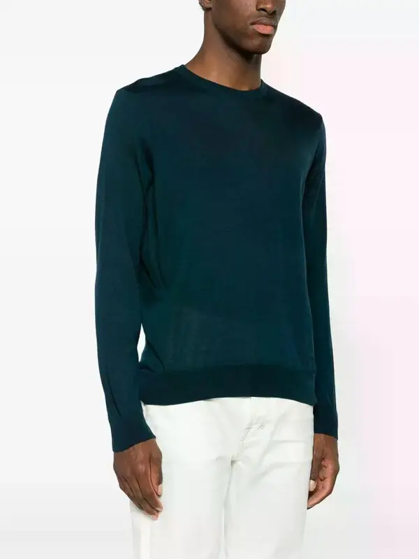 Paul & Shark Crew-neck Virgin Wool Jumper - Blue