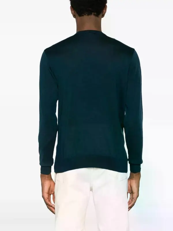 Paul & Shark Crew-neck Virgin Wool Jumper - Blue