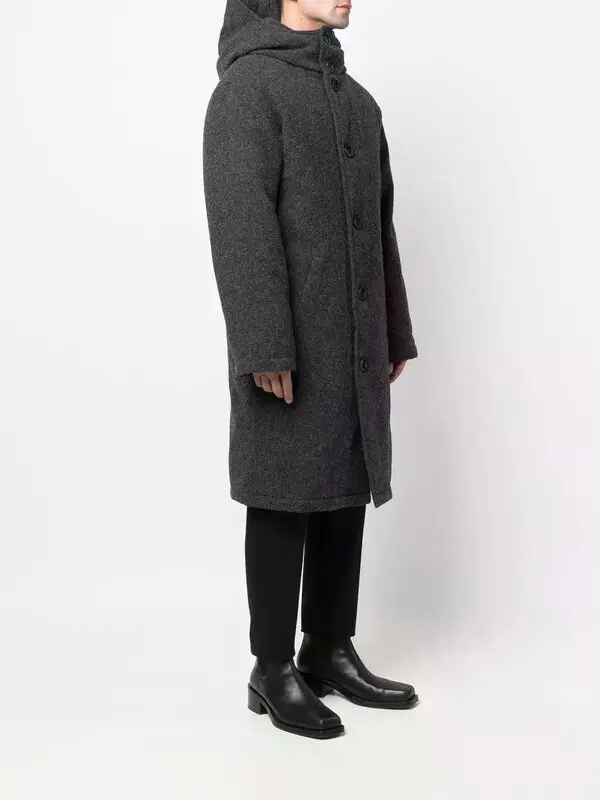 AMI Paris Single-breasted Wool Coat