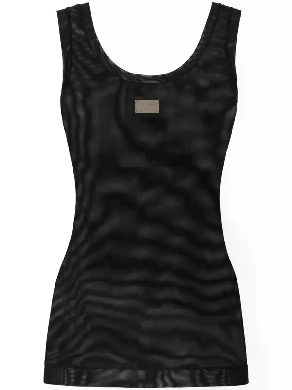 Dolce & Gabbana Logo-plaque U-neck Tank Top