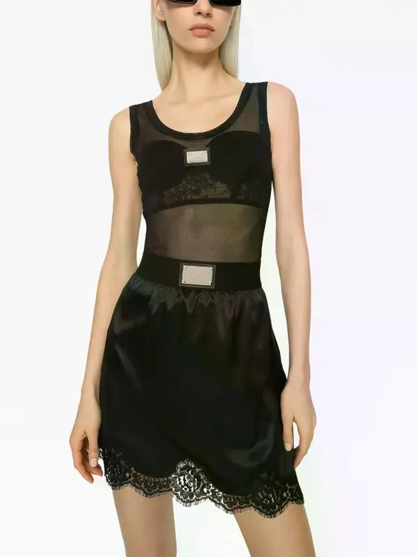 Dolce & Gabbana Logo-plaque U-neck Tank Top
