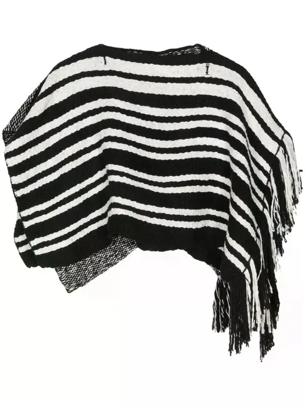 Voz Asymmetric Reversible Cape - Black