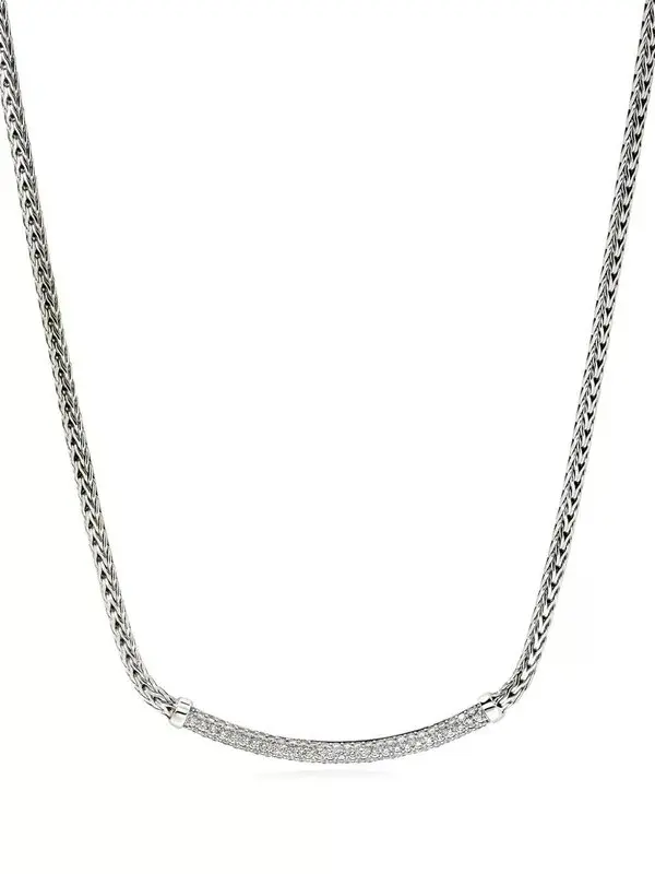 John Hardy Essential Diamond Necklace - Silver