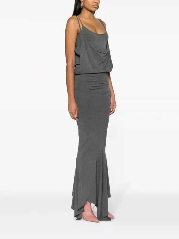 Attico Draped Mélange Dress