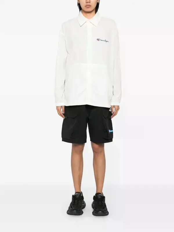GROUND ZERO Logo Print Cargo Shorts