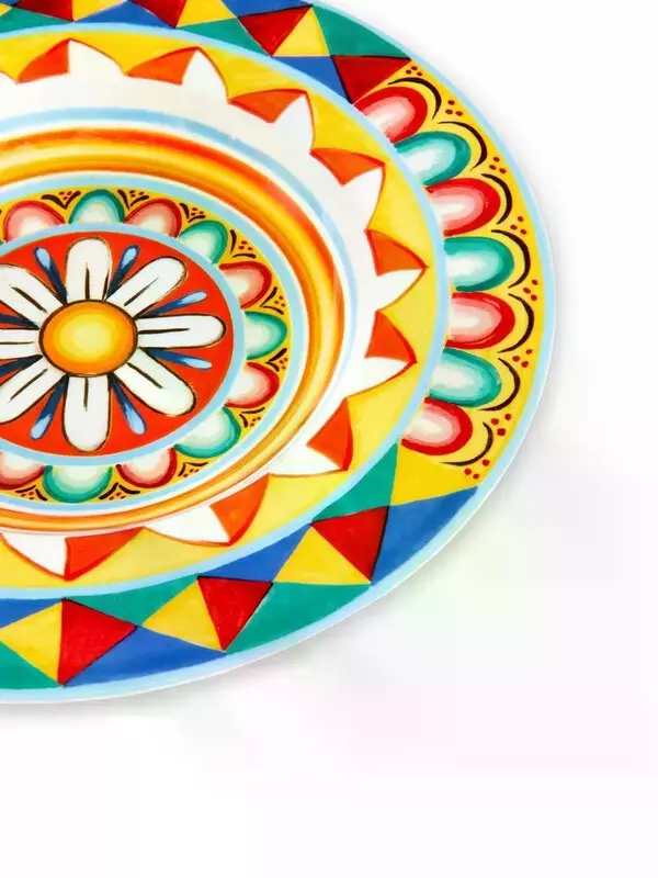 Dolce & Gabbana 2 Piece Fine Porcelain Soup Plate Set