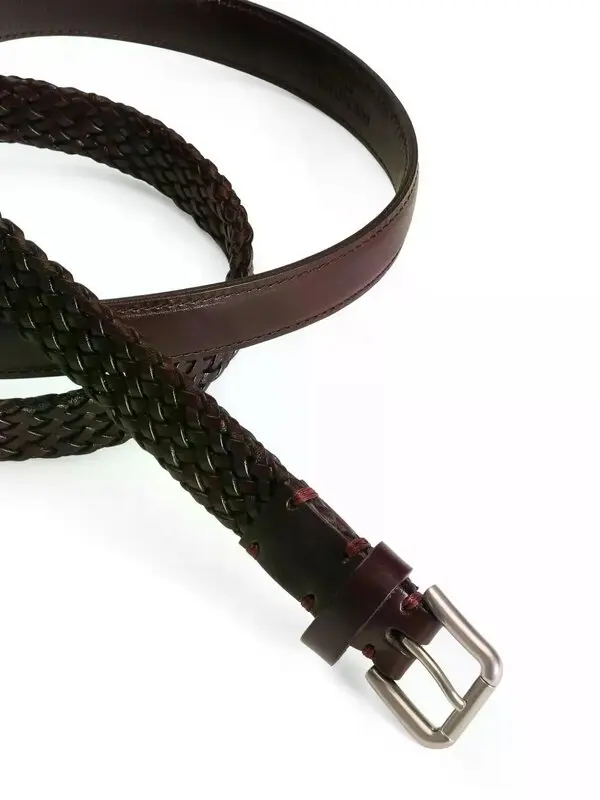 Dolce & Gabbana Braided Leather Belt - Red