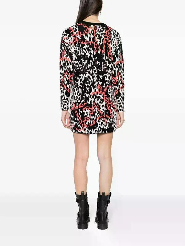 Just Cavalli Leopard-print Jacquard Minidress