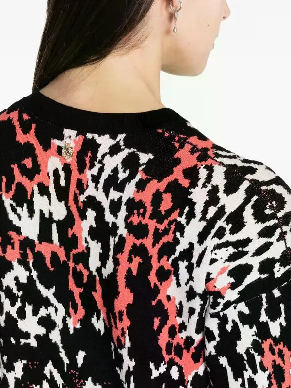Just Cavalli Leopard-print Jacquard Minidress
