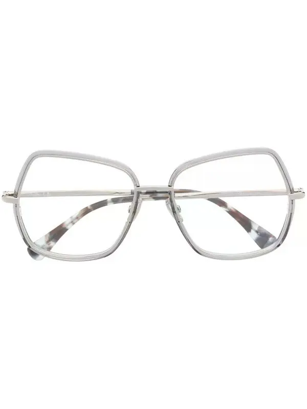 Max Mara Square-frame Glasses - Silver