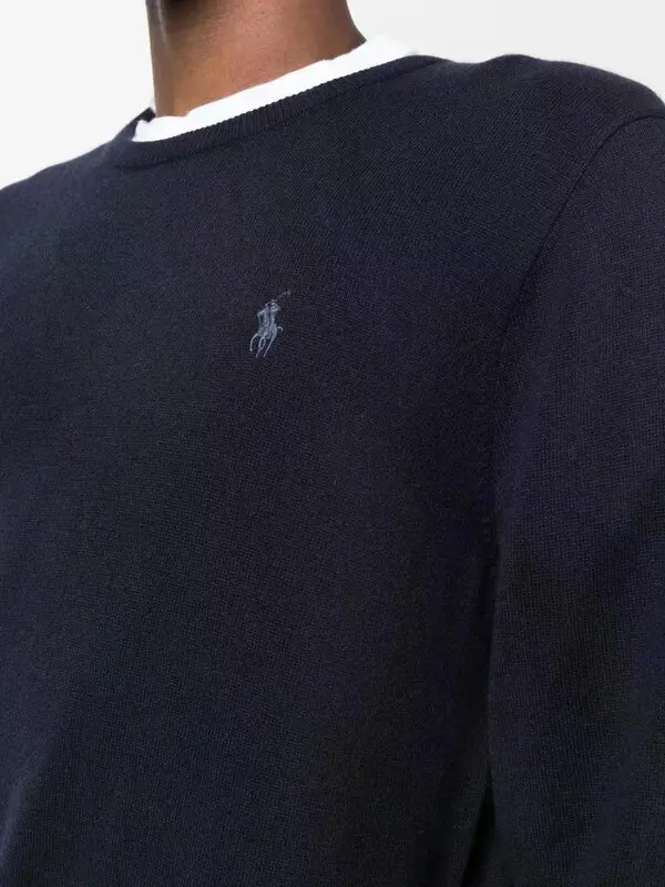 Polo Ralph Lauren Polo Pony Motif Sweater - Blue