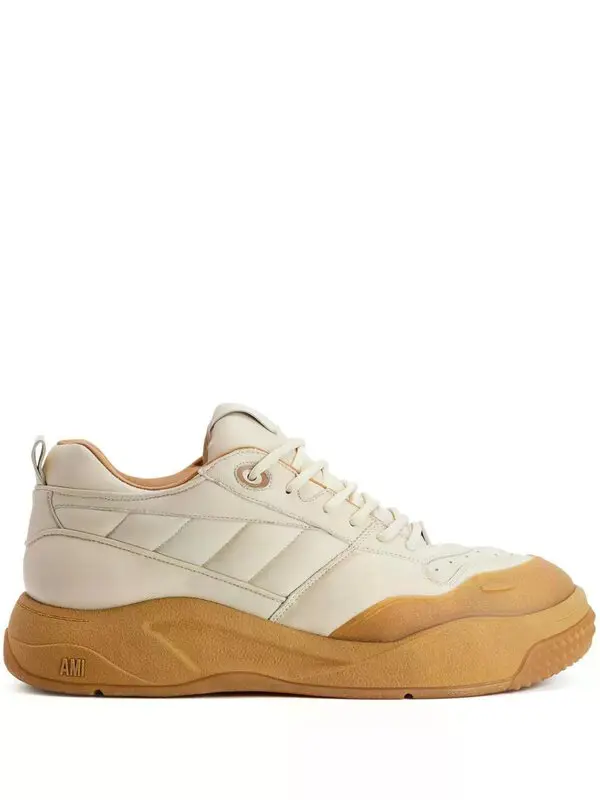 AMI Paris 1509 Panelled Sneakers - Neutrals