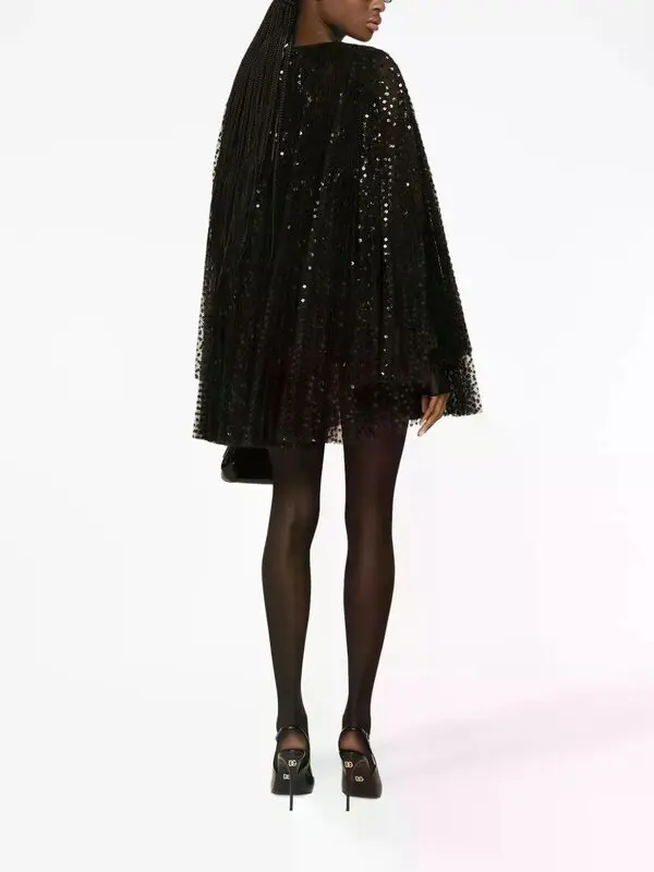 Dolce & Gabbana Sequin-embellished Flared Minidress