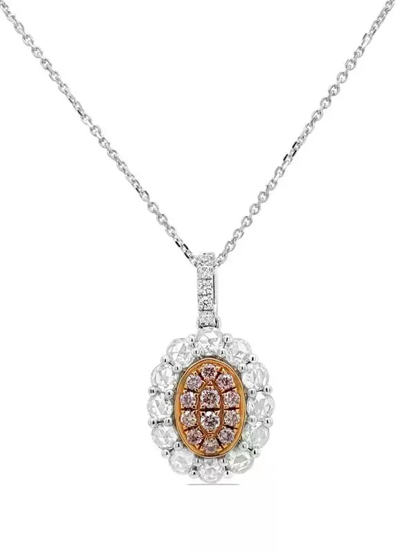 HYT JEWELRY Diamond Platinum Necklace - Silver