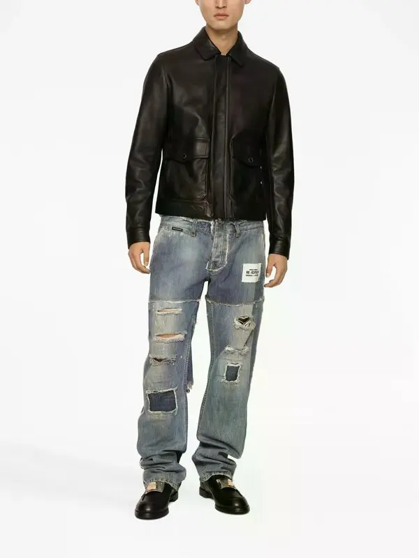 Dolce & Gabbana Collared Lambskin Coat