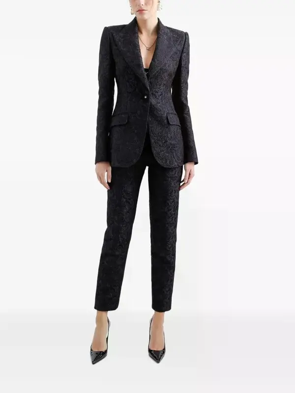 Dolce & Gabbana Dna Floral-jacquard Single-breasted Blazer
