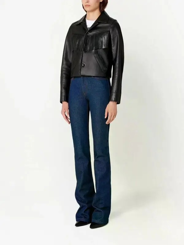 AMI Paris Tasselled Leather Jacket