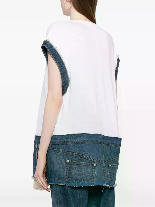Undercover Cotton Top With Denim Trim