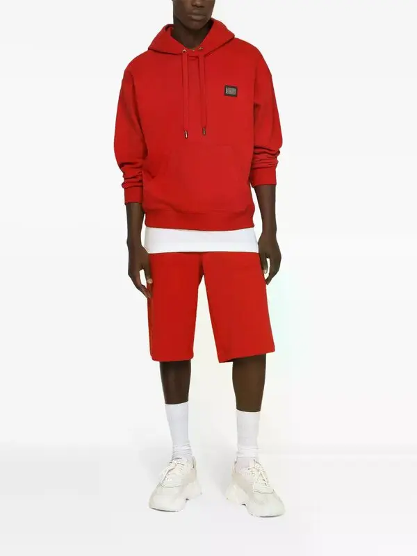 Dolce & Gabbana Logo-appliqué Track Shorts - Red