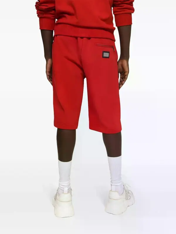 Dolce & Gabbana Logo-appliqué Track Shorts - Red