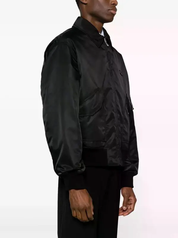 Valentino Garavani Vlogo Signature-appliqué Bomber Jacket