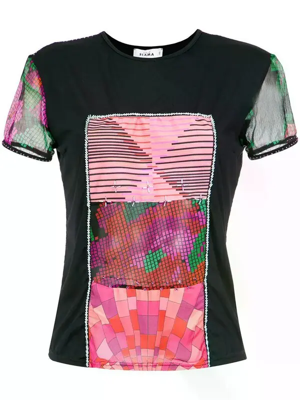 AMIR SLAMA Paneled Beaded Blouse