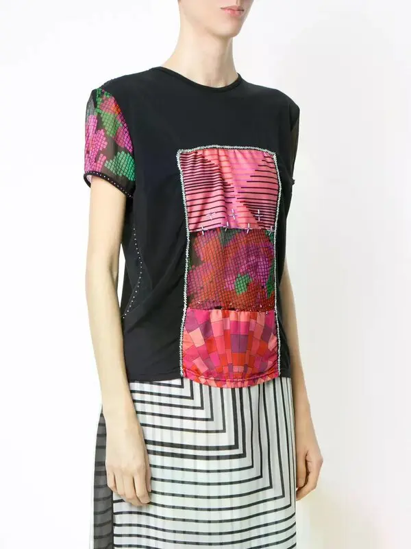 AMIR SLAMA Paneled Beaded Blouse