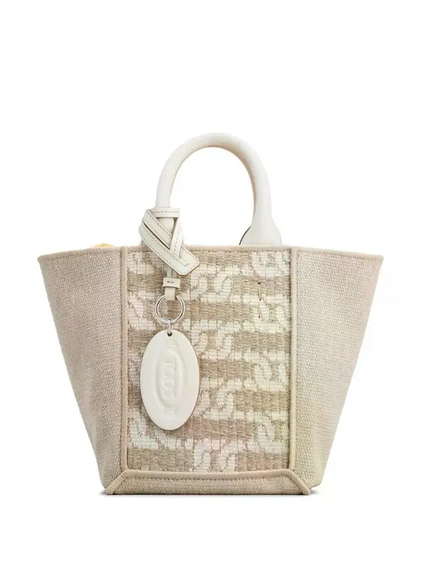 TOD'S Mini Shopping Tote Bag - Neutrals