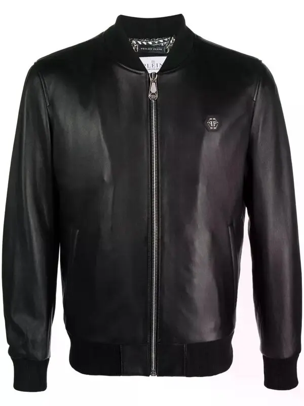 Philipp Plein Bomber Leather Jacket