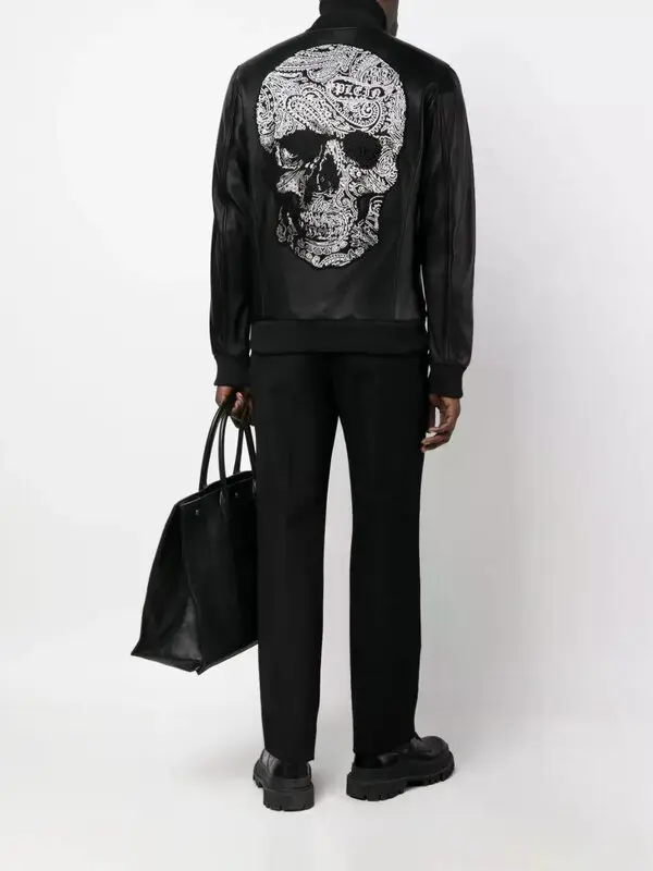Philipp Plein Bomber Leather Jacket