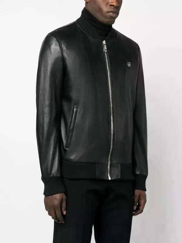 Philipp Plein Bomber Leather Jacket