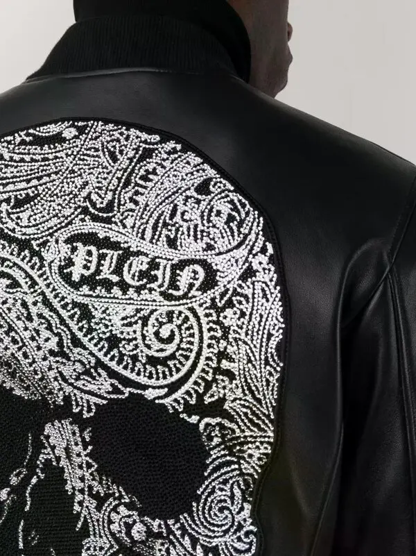 Philipp Plein Bomber Leather Jacket
