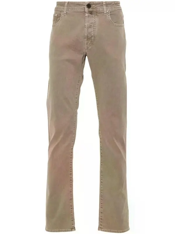 Jacob Cohen Bard Mid-rise Straight-leg Jeans - Neutrals