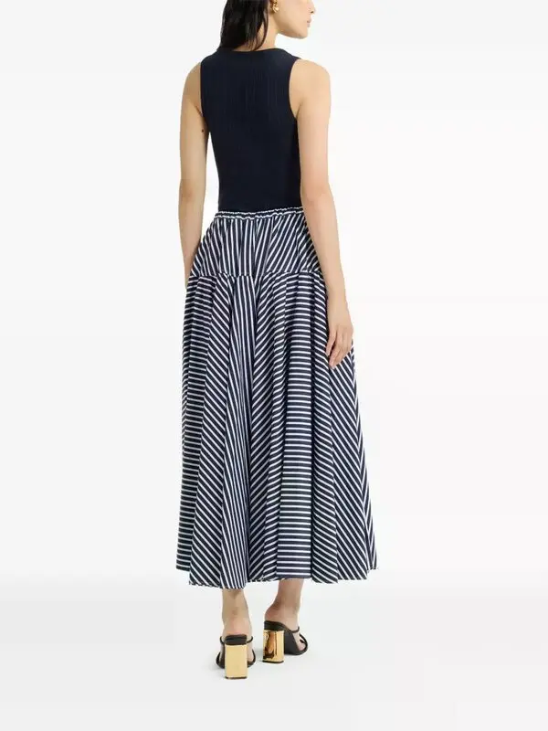 PATOU Printed Organic Cotton Maxi Skirt