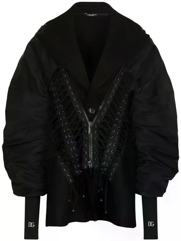 Dolce & Gabbana Lace-up Bomber Jacket