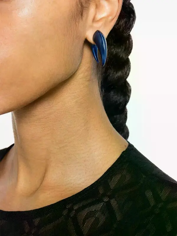 MARINE SERRE Shamanic Moon Single Earring - Blue
