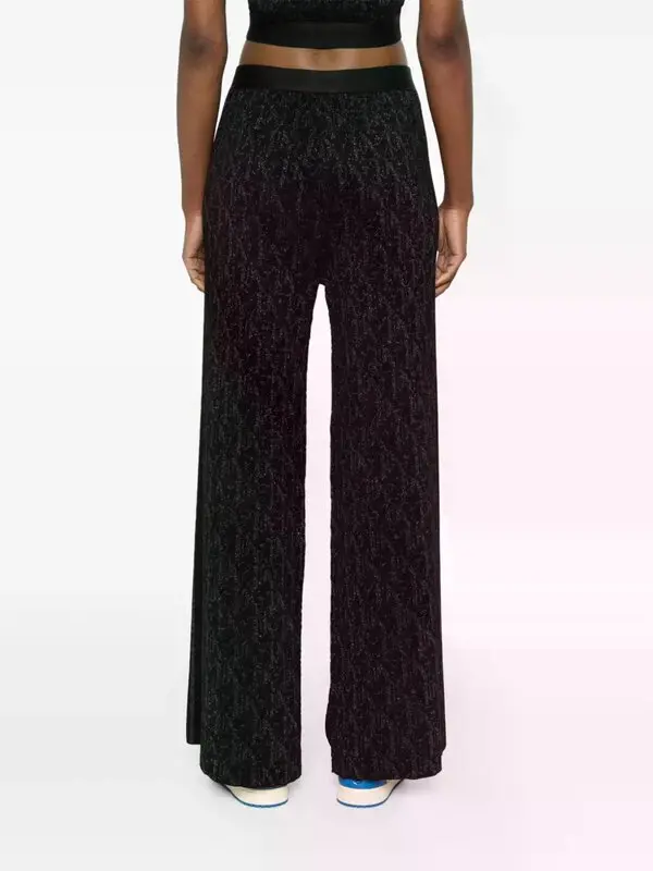 Palm Angels Monogram Jacquard Knit Trousers