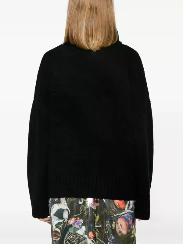 JW Anderson High-neck Sweater With Leather Pocket