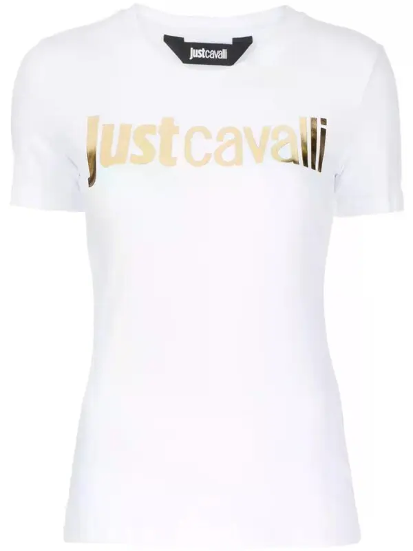 Just Cavalli Logo-embossed Round-neck T-shirt - White