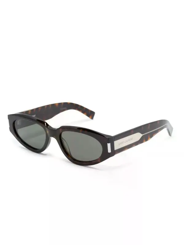 Saint Laurent Tortoiseshell Oval Sunglasses