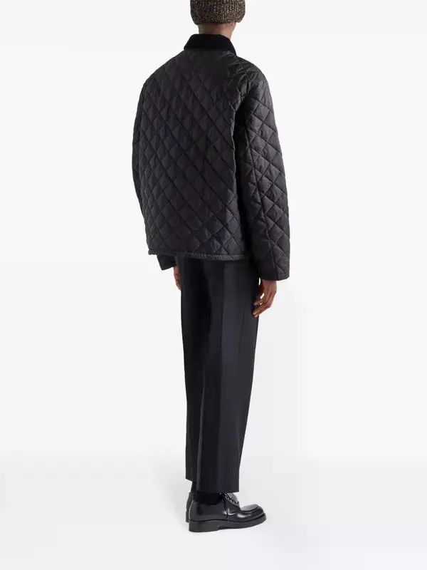 Prada Re-nylon Quilted Jacket - Black
